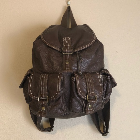 Bags | Brown Leather Backpack | Poshmark
